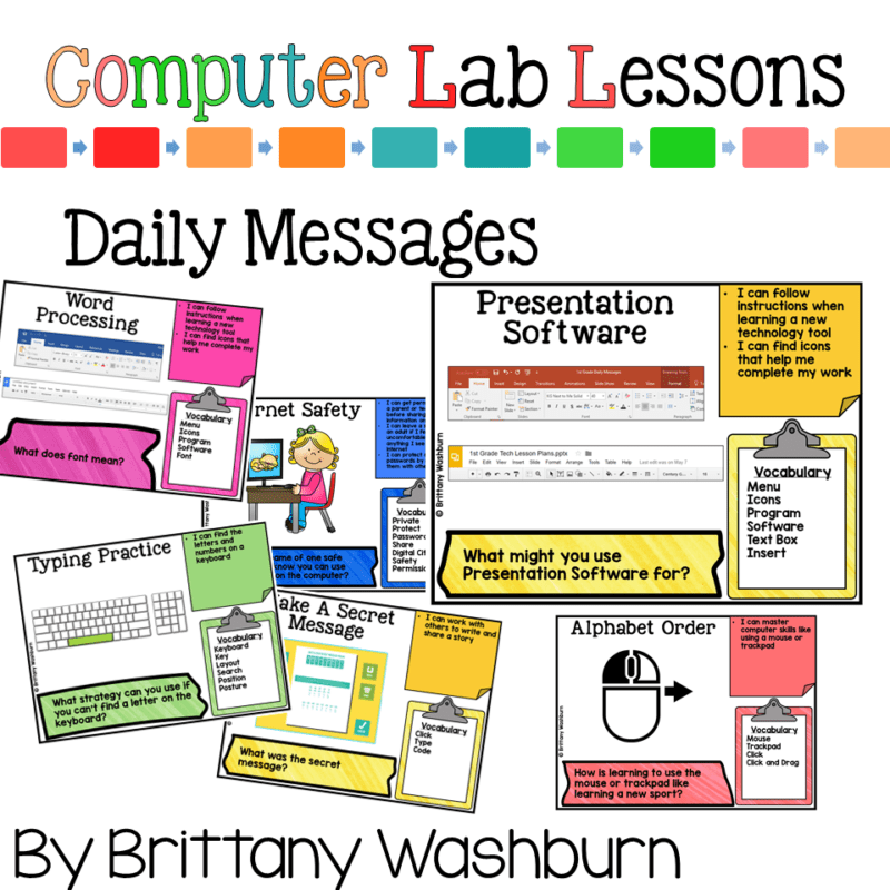 1st Grade Technology Curriculum Add on Pack