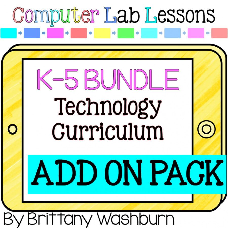 K-5 Technology Curriculum Add on Pack Bundle