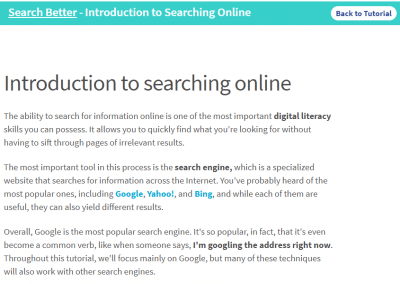 All About Online Search - Technology Curriculum